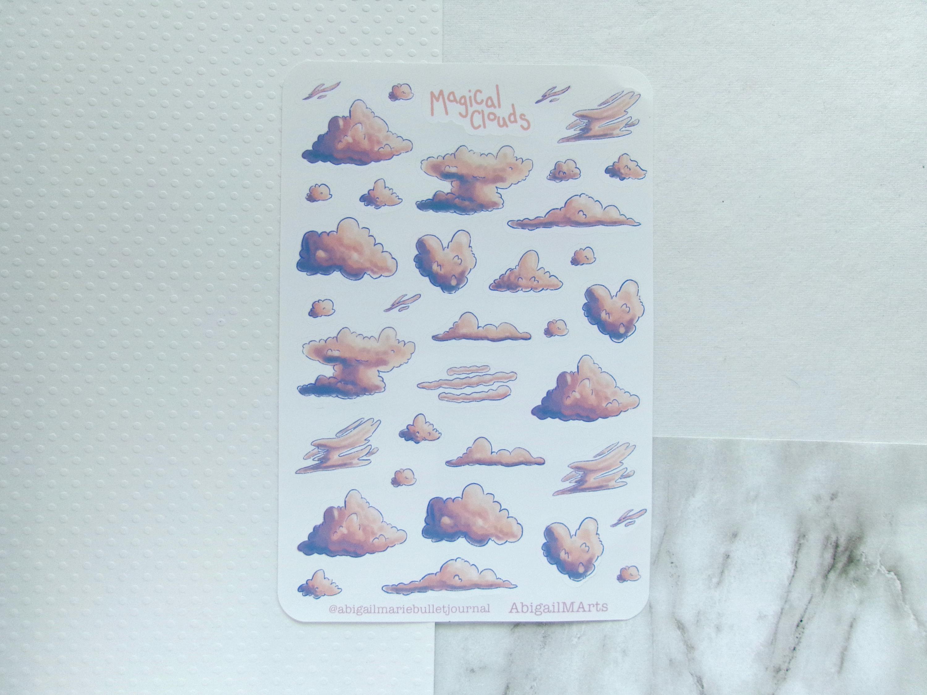 Magical Clouds Bullet Journal Sticker Sheet | BUJO | Planner | Cute ...