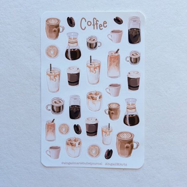Cute Coffee Stickers - Etsy