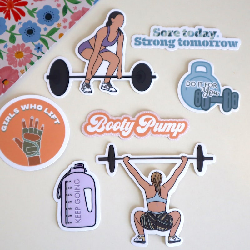 Workout Stickers - Etsy