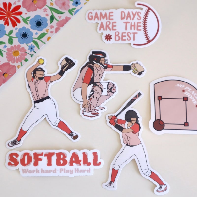 Softball Sticker - Etsy