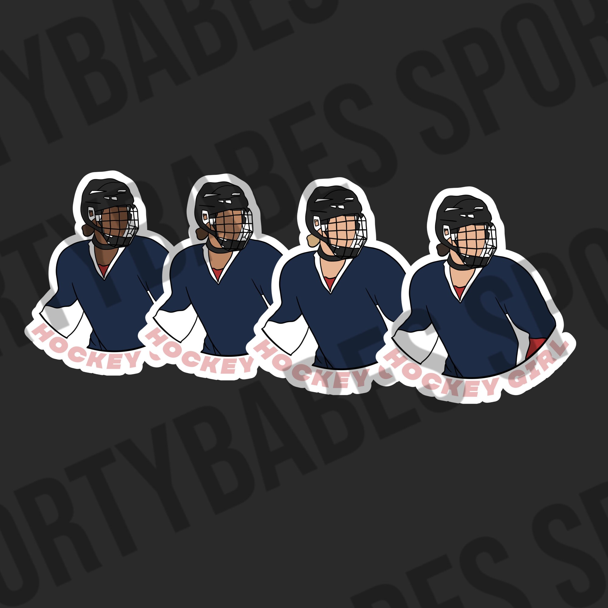Ice Hockey Stickers Girl Hockey Ice Hockey Decal Hockey | Etsy