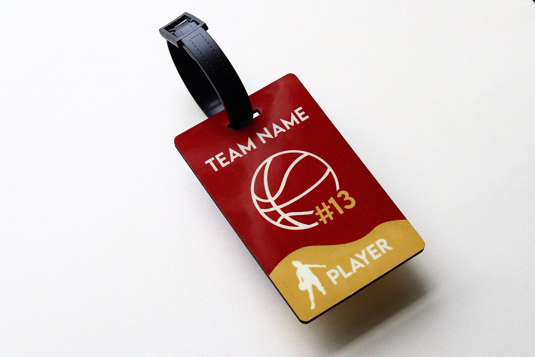 Personalized Basketball Bag Tag, Basketball Luggage Tags, Basketball ...