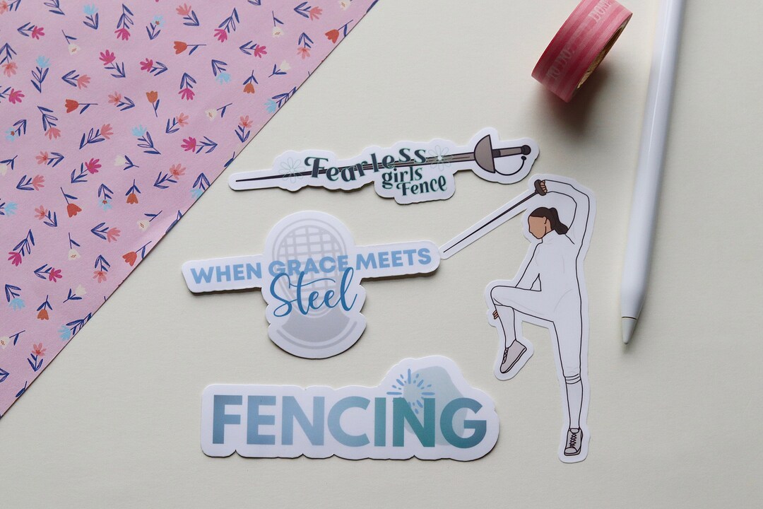 Fencing Sticker, Girls Fencing Stickers, Fencing Team Gifts, Fencing ...