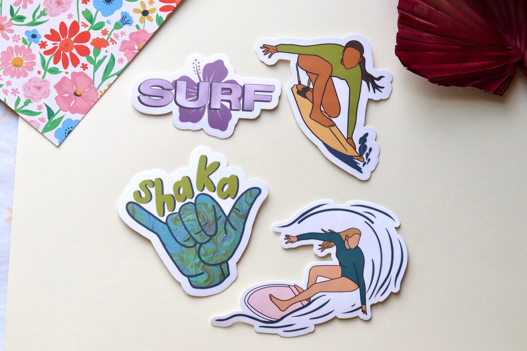 Surf Stickers, Surfer Girl Stickers, Surfer Gifts, Surf Team, Surfing ...