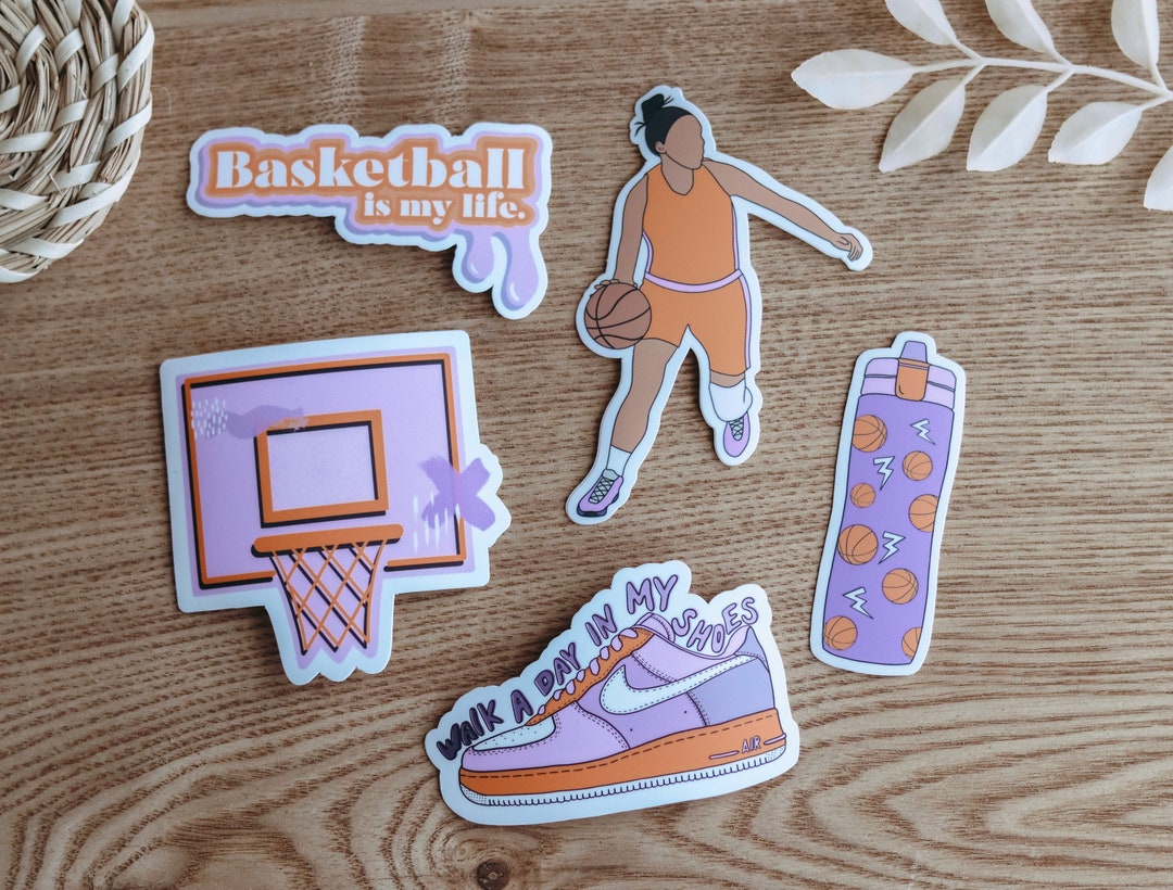 Basketball Stickers, Girl Basketball Stickers, Basketball Gift ...