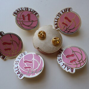 Basketball Pin, Smiley Face Pin, Hard Enamel Pin, Basketball Gifts ...