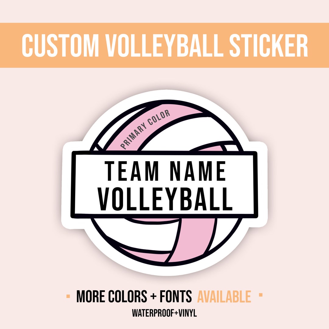 Custom Volleyball Stickers | Custom Sport Sticker | Volleyball Stickers ...