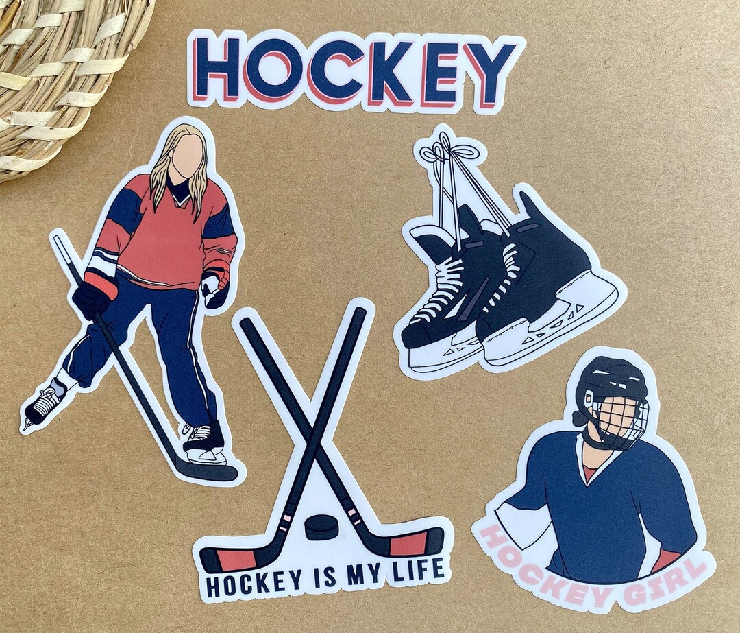 Ice Hockey Stickers, Girl Hockey, Ice Hockey Decal, Hockey Gift ...