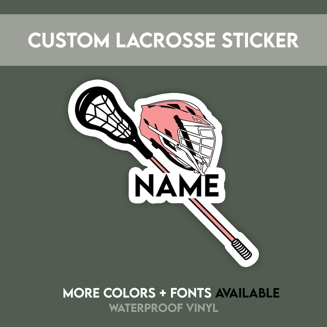 Custom Lacrosse Stickers, Custom Sport Sticker, Lacrosse Stickers, Team ...