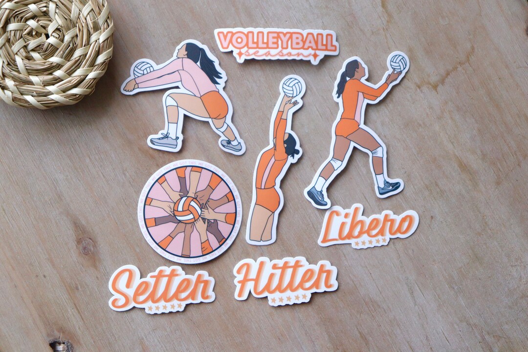 Volleyball Sticker, Setter Sticker, Libero Sticker, Volleyball Team ...
