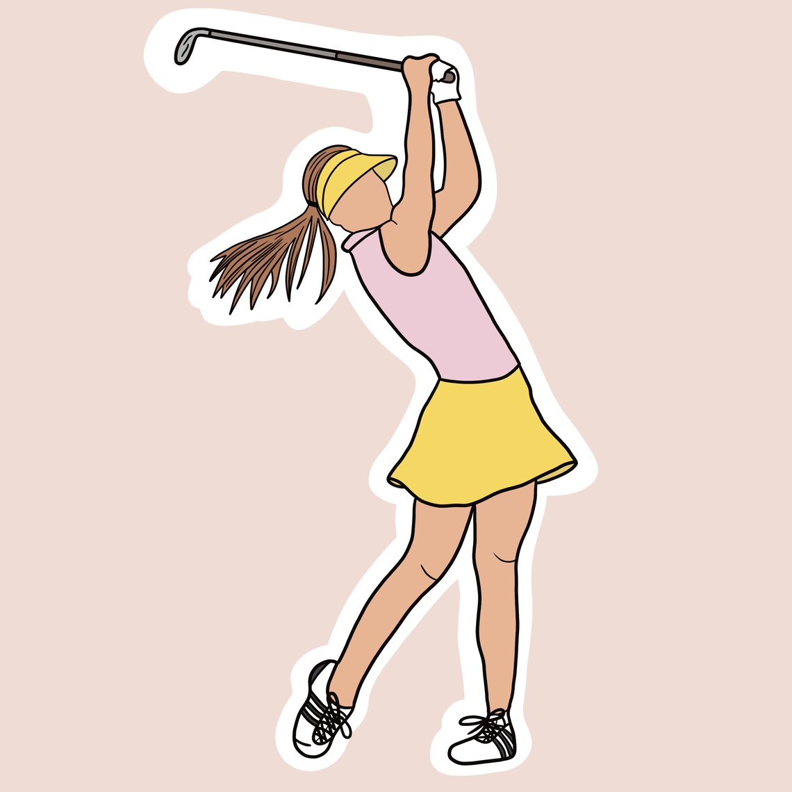 Girl Golf Stickers Golf Vinyl Stickers Golf Cart Golf | Etsy