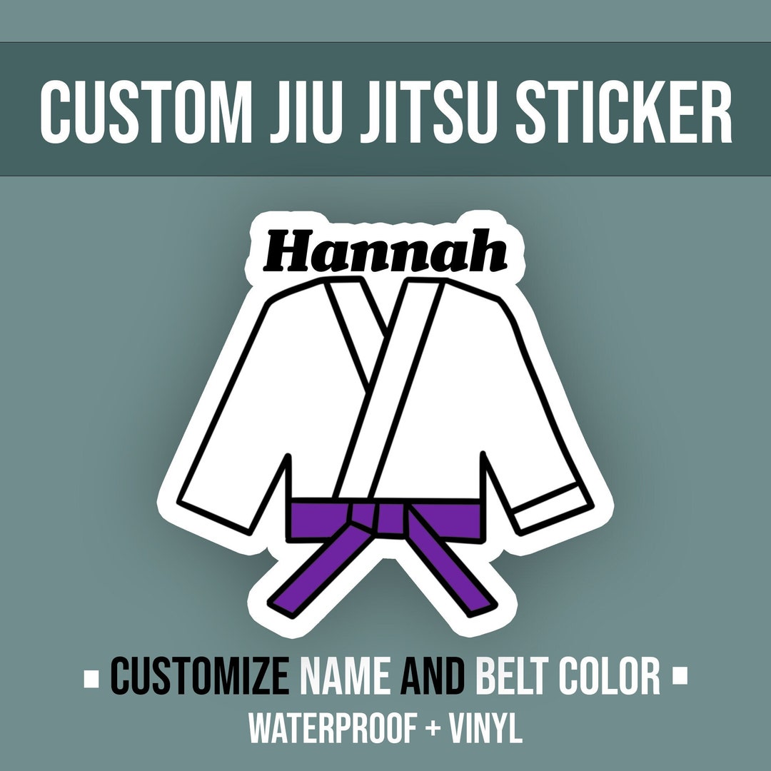 Custom Jiu Jitsu Sticker | Jiu Jitsu Gift| Custom Kimonos BJJ | BJJ ...