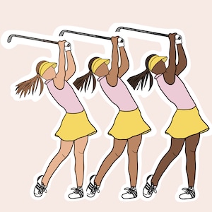 Girl Golf Stickers, Golf Stickers | Golf Gift | Coach Gifts, Sport ...
