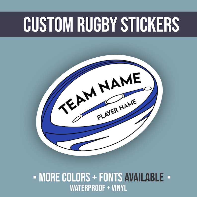 Custom Rugby Stickers Custom Sport Sticker Rugby Stickers - Etsy