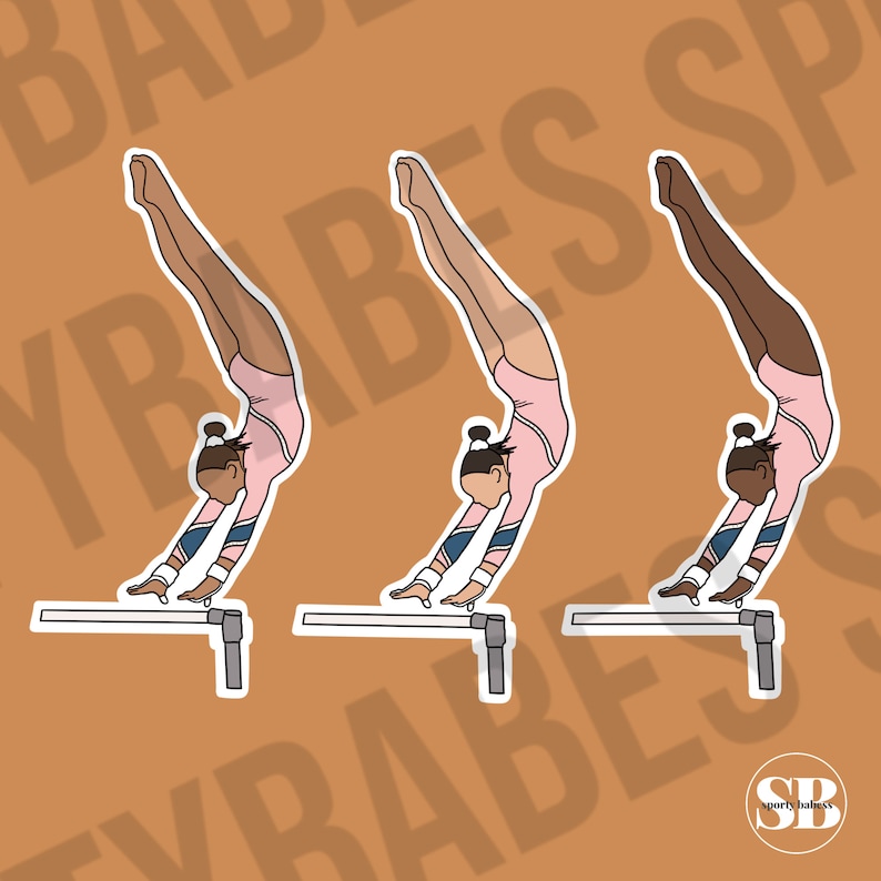 Gymnastics Stickers Gymnastic Sticker Pack Gymnast Girls - Etsy