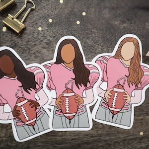 Girl Football Sticker | Football Player Vinyl Sticker | Waterproof ...