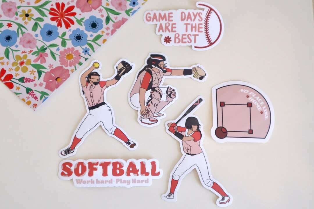 Softball Sticker | Softball Player | Softball Team Stickers | Softball ...