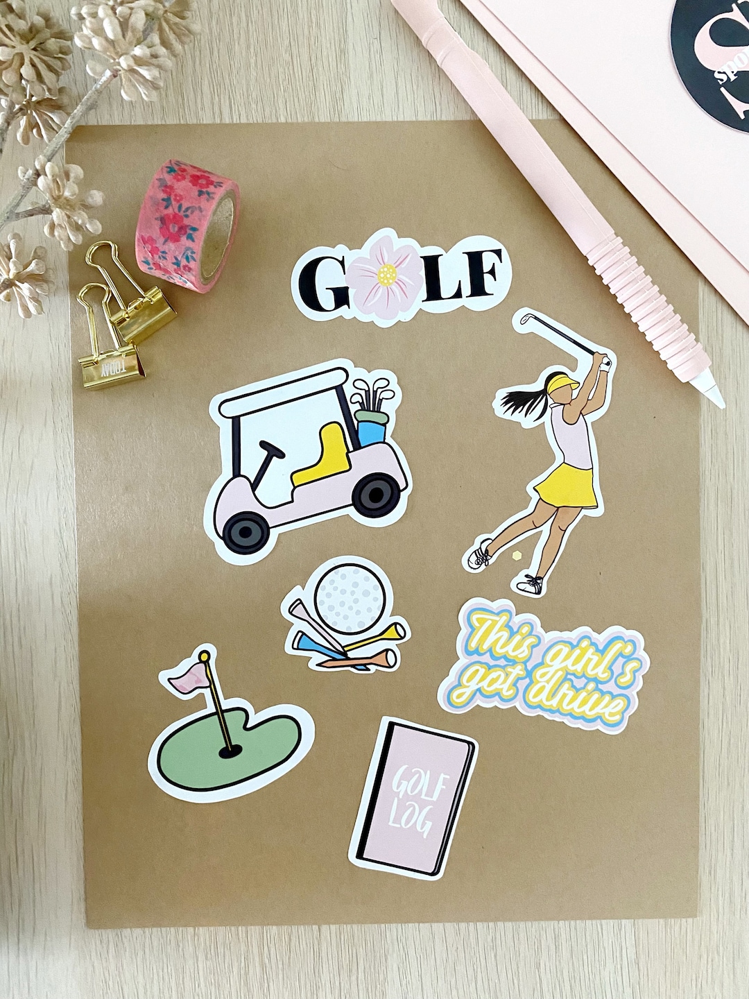Girl Golf Stickers, Golf Stickers | Golf Gift | Coach Gifts, Sport ...