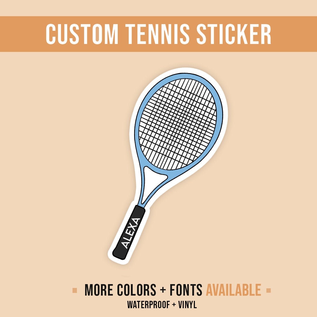 Custom Tennis Sticker | Custom Sport Sticker | Tennis Stickers | Team ...