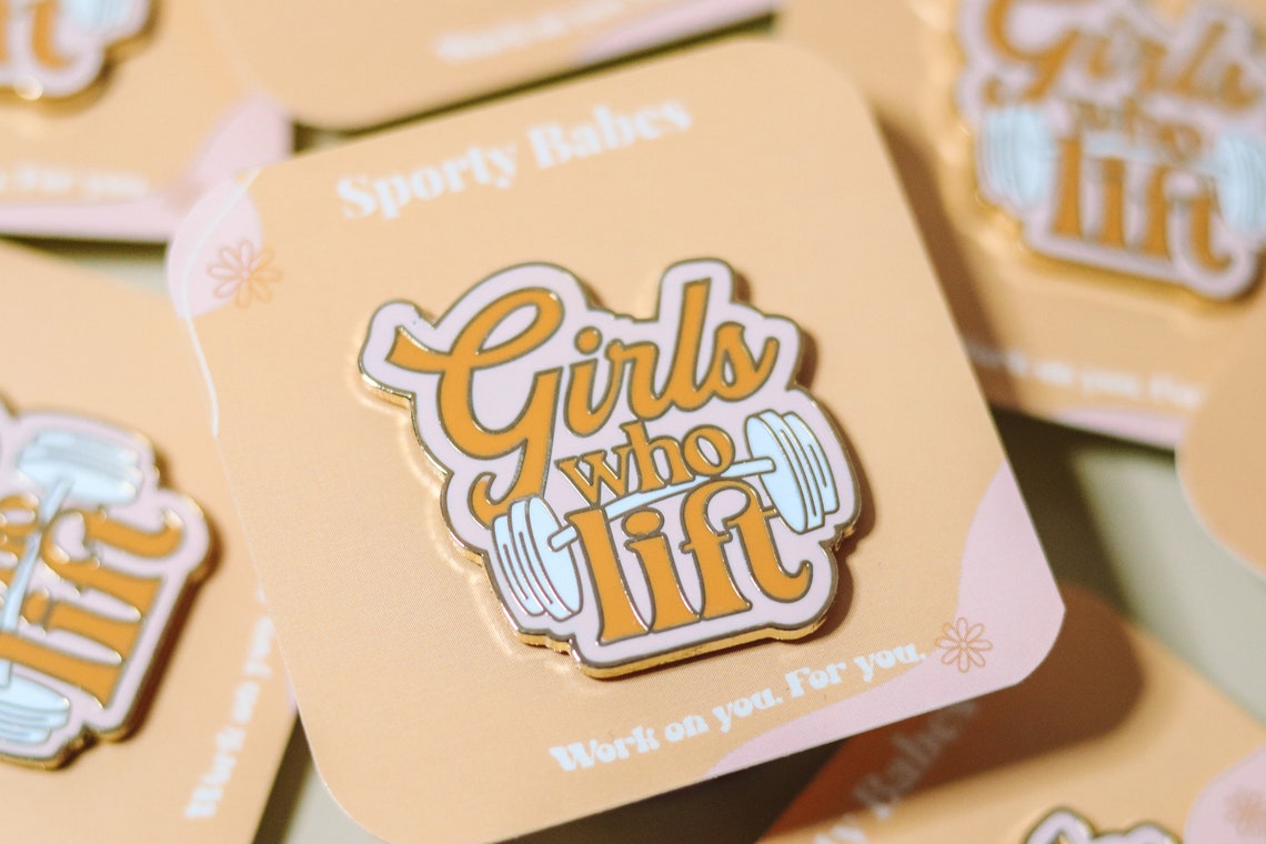 Girls Who Lift Pin, Gym Pin, Hard Enamel Pin, Crossfit Pin, Gym ...