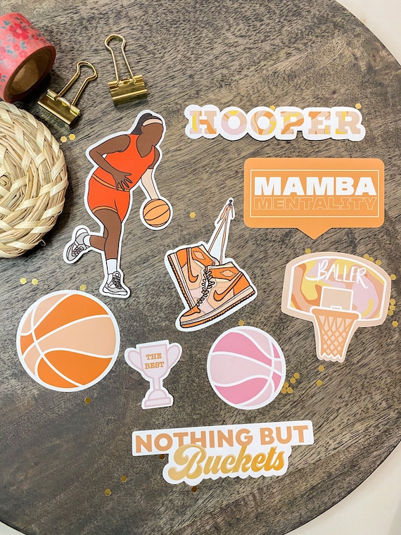 Basketball Stickers Girl Basketball Stickers Planner - Etsy