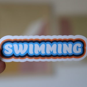 Swim Stickers, Swimming Sticker, Girls Swimming, Swimming Gift, Sport ...