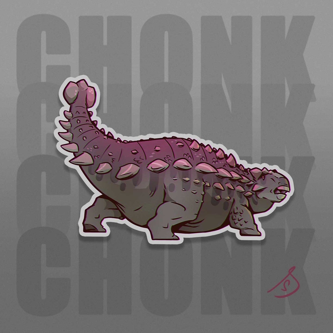 Cretaceous Chonkers - Zuul, Die Cut, Hand Cut, Vinyl, Dinosaur Stickers ...