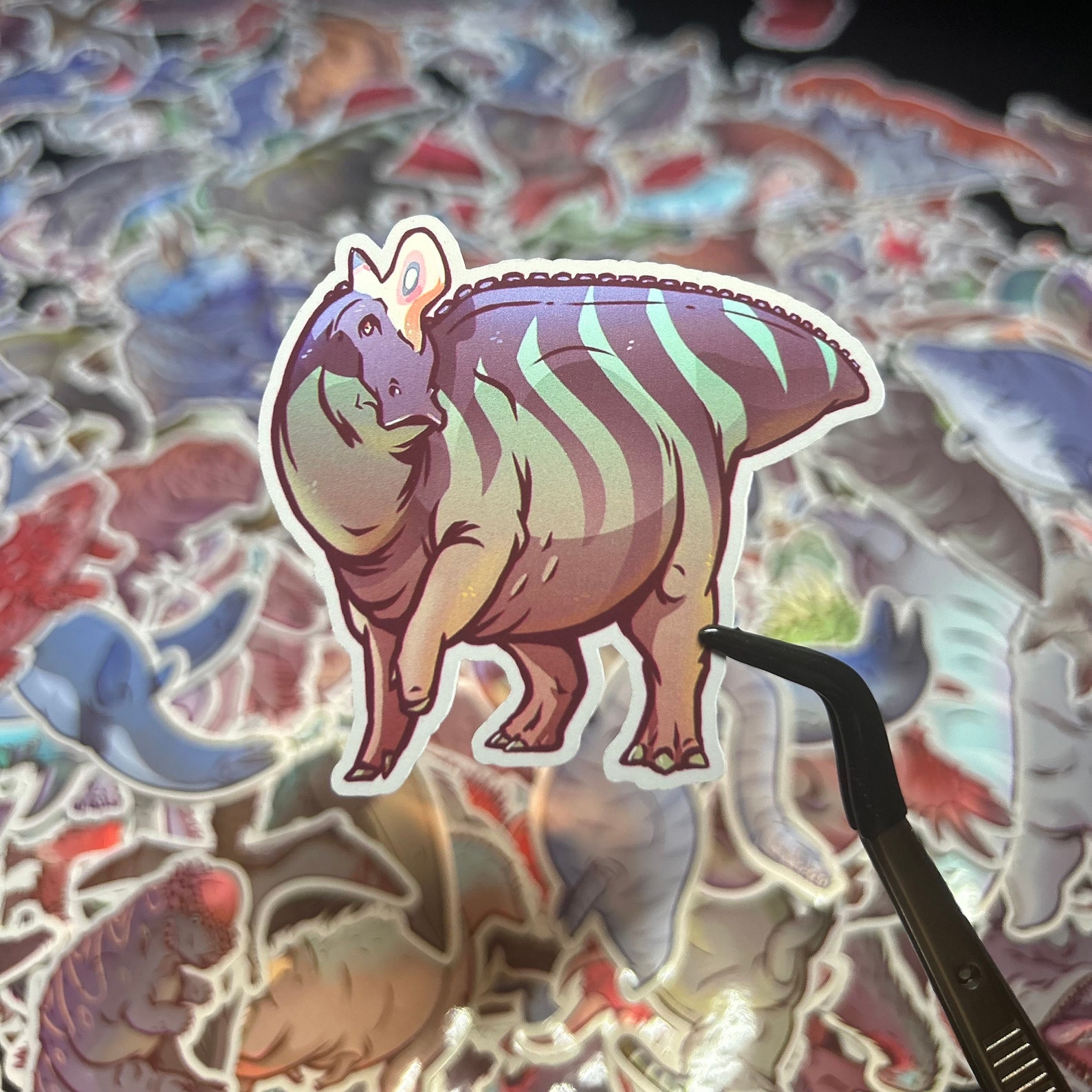 Cretaceous Chonkers - Borealosaurus, Original Art, Die Cut, Vinyl ...