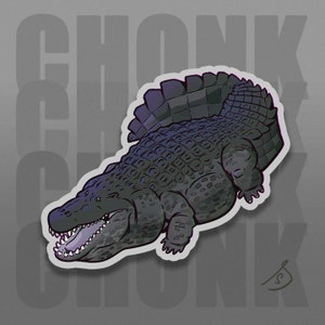 Cretaceous Chonkers - Chonky Deinosuchus, Dinosaur Stickers, Original ...