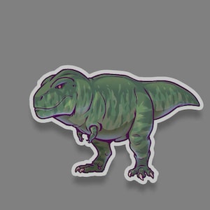 Chonky Tyrannosaurs Rex Sticker, Chonky Trex - Etsy