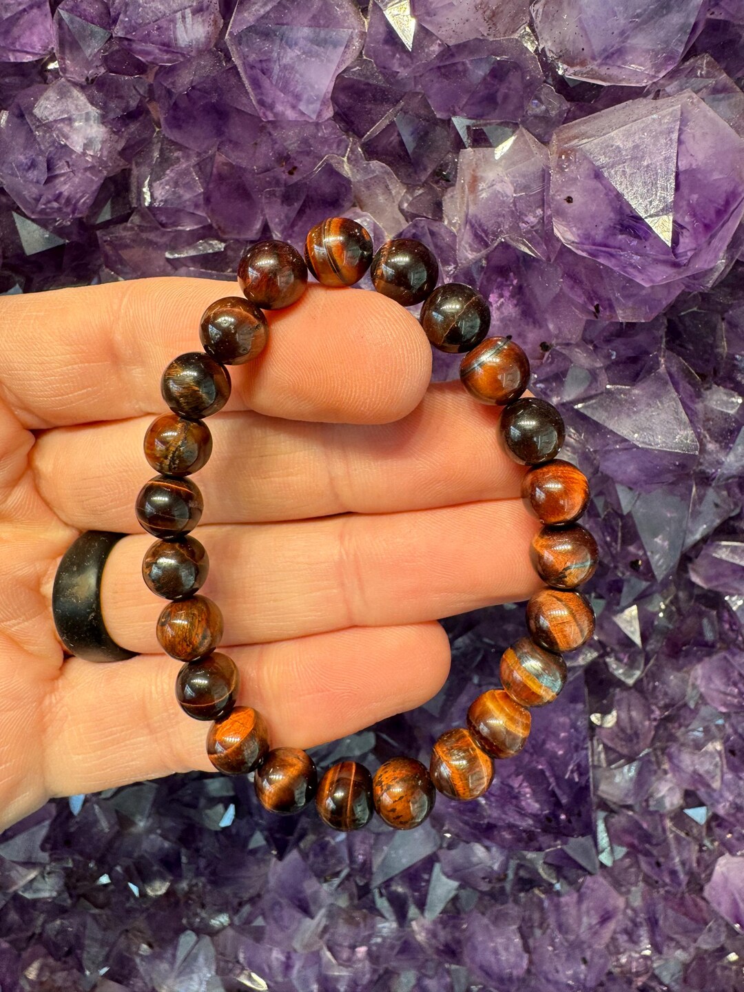 Red Tiger Eye - Bracelet - 8mm - Etsy UK