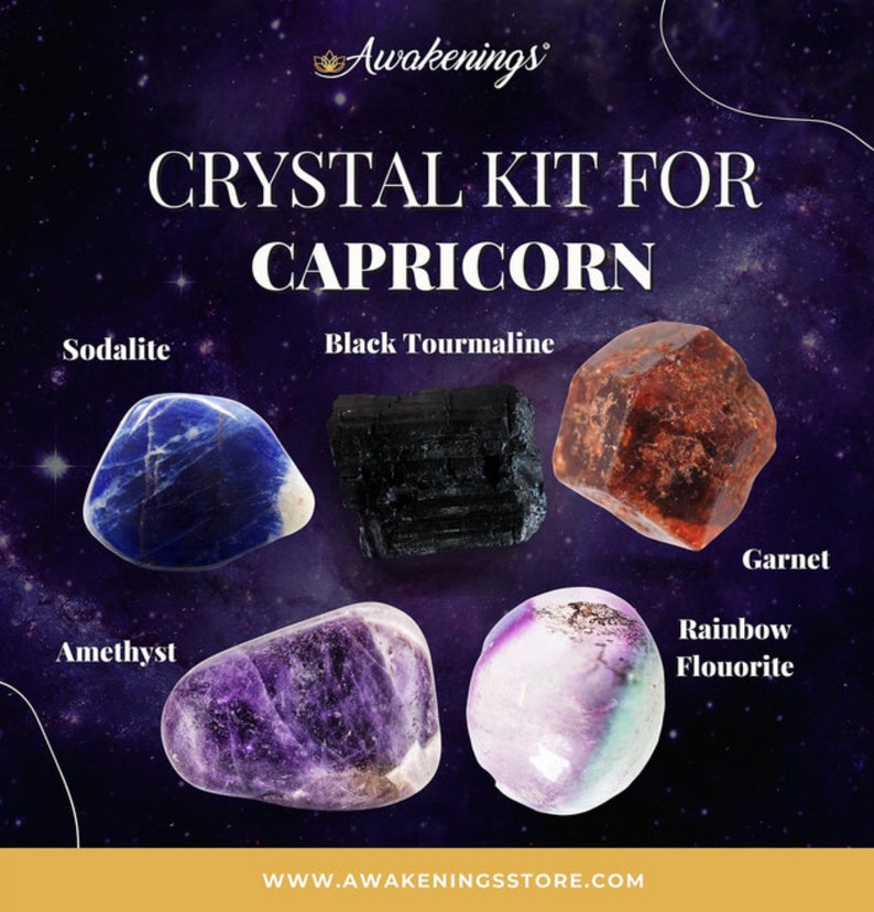 Capricorn Zodiac Crystal Kit - Etsy