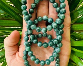 Lilac Mayan Jade Rare Guatemalan Blue Jadeite Natural 8mm Beaded 18 ...