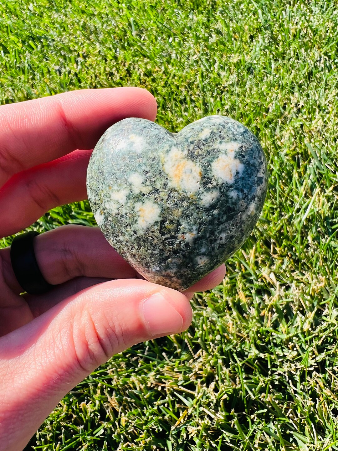 Stonehenge Preseli Bluestone Puff Heart 55mm - Etsy