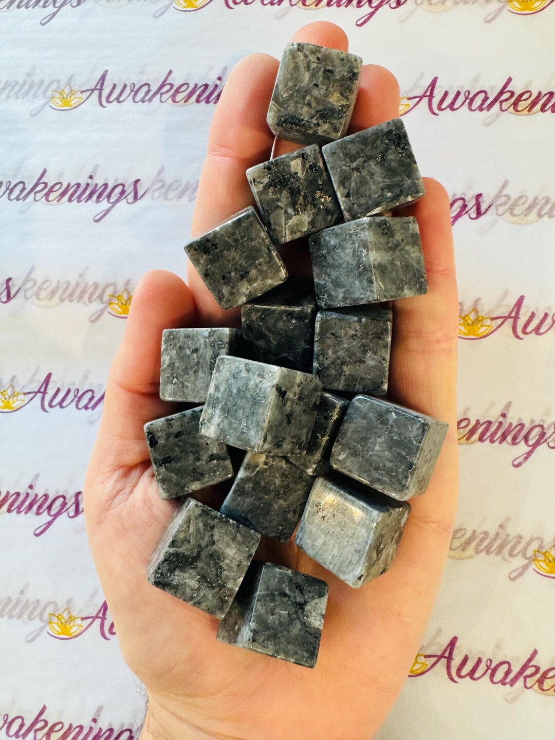 Black Labradorite (larvikite) Cubes 1" - 1 Stone (stone of Magic) - Etsy