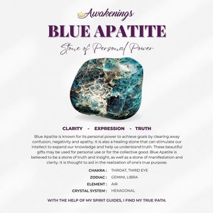Blue Apatite - Tumbled - 1 Stone - Etsy