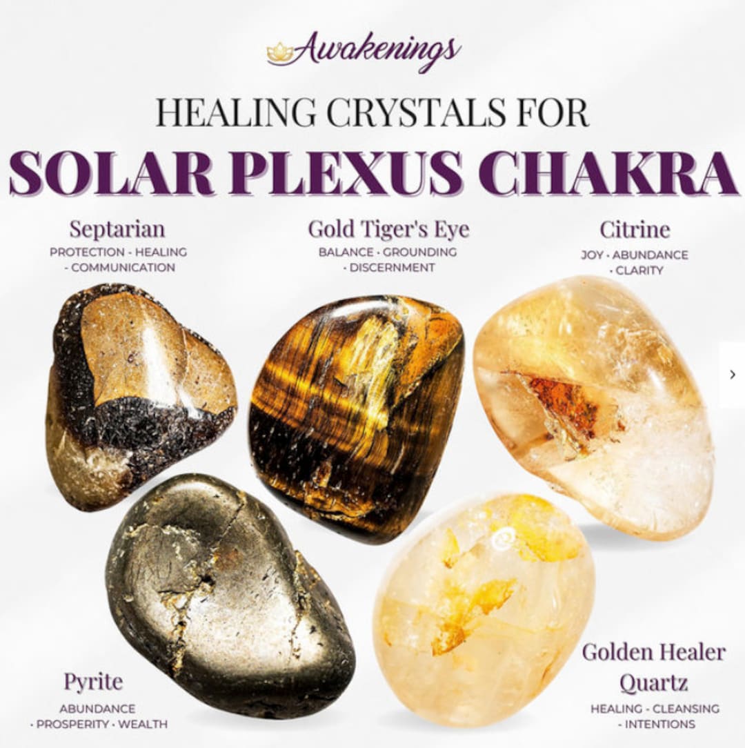 Solar Plexus Chakra Crystal Kit - Etsy