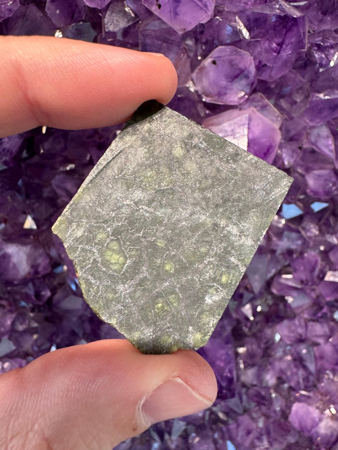 Peridot W/meteorite Slice Slab - 1 Stone - Etsy Only - Etsy