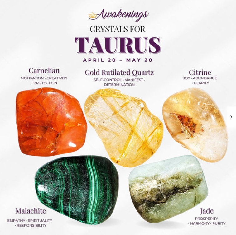 Taurus Zodiac Crystal Kit - Etsy