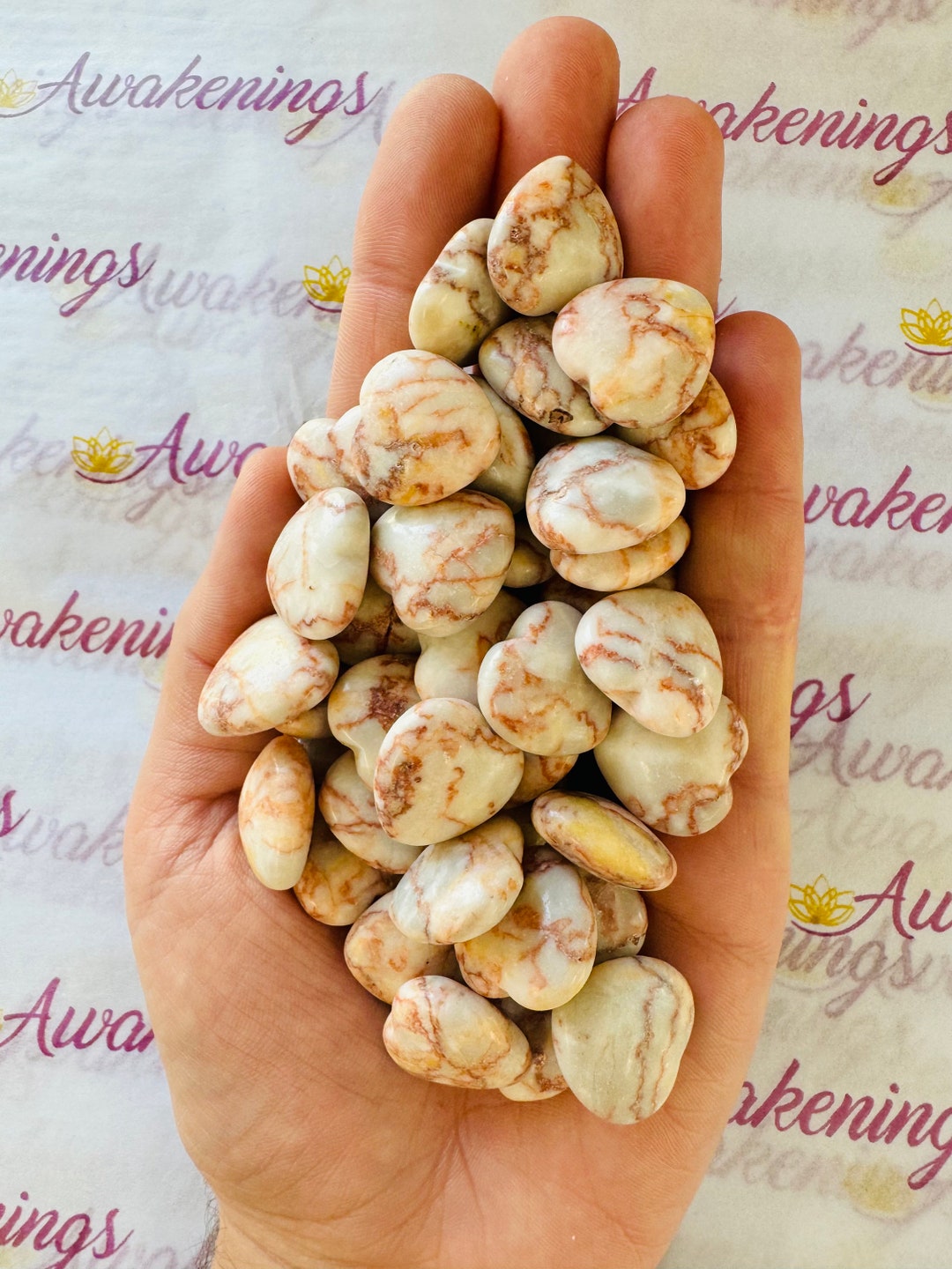 Red Vein Network Jasper Heart - 1 Stone - Etsy