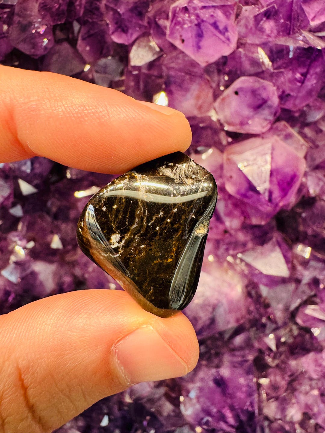 Black (galaxy) Jasper - Tumbled - 1 Stone - Etsy