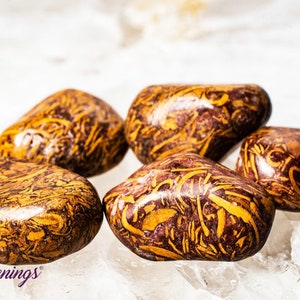 Arabic Miriam Jasper (calligraphy Script Stone) - Tumbled - 1 Stone - Etsy