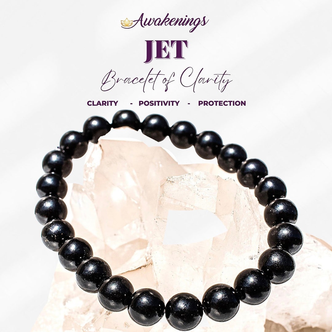 Jet - Bracelet - 8mm - Etsy