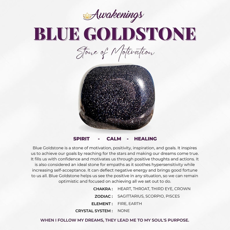 Blue Sandstone (sand Stone Goldstone) - Tumbled - 1 Stone - Etsy