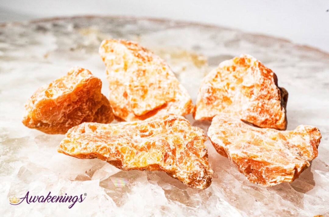 Dark Orange Calcite - Rough Raw Natural - 1 Stone - Etsy