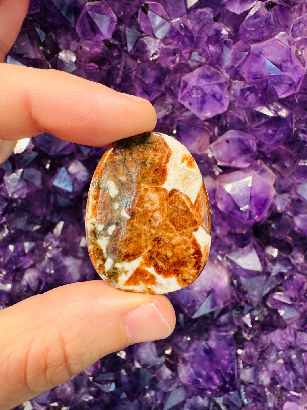 Garnet in Limestone Worry Stone - 1 Stone - Etsy