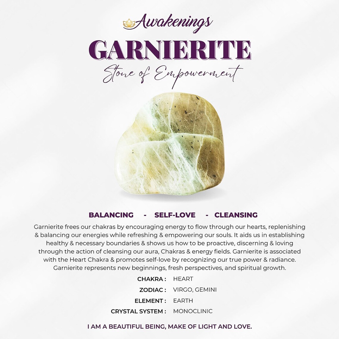 Green Moonstone (garnierite) - Tumbled - 1 Stone - Etsy