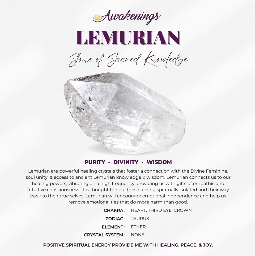 Lemurian (lumerian) Seed Quartz Point - Small Rough Raw Natural - 1 ...