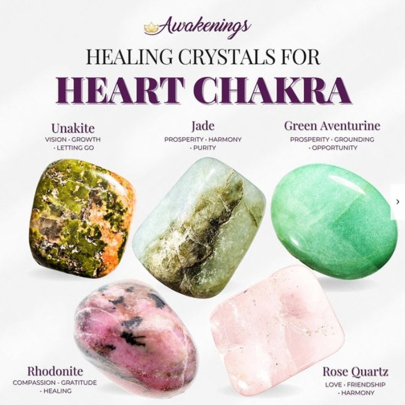 Heart Chakra Crystal Kit - Etsy