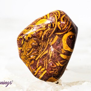 Arabic Miriam Jasper (calligraphy Script Stone) - Tumbled - 1 Stone - Etsy
